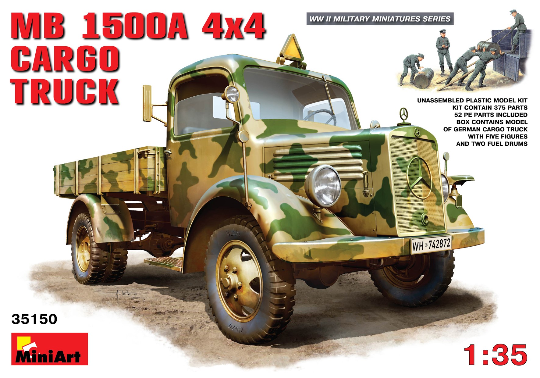 MB 1500A 4X4 CARGO TRUCK 1/35 | Passe-Temps 3000