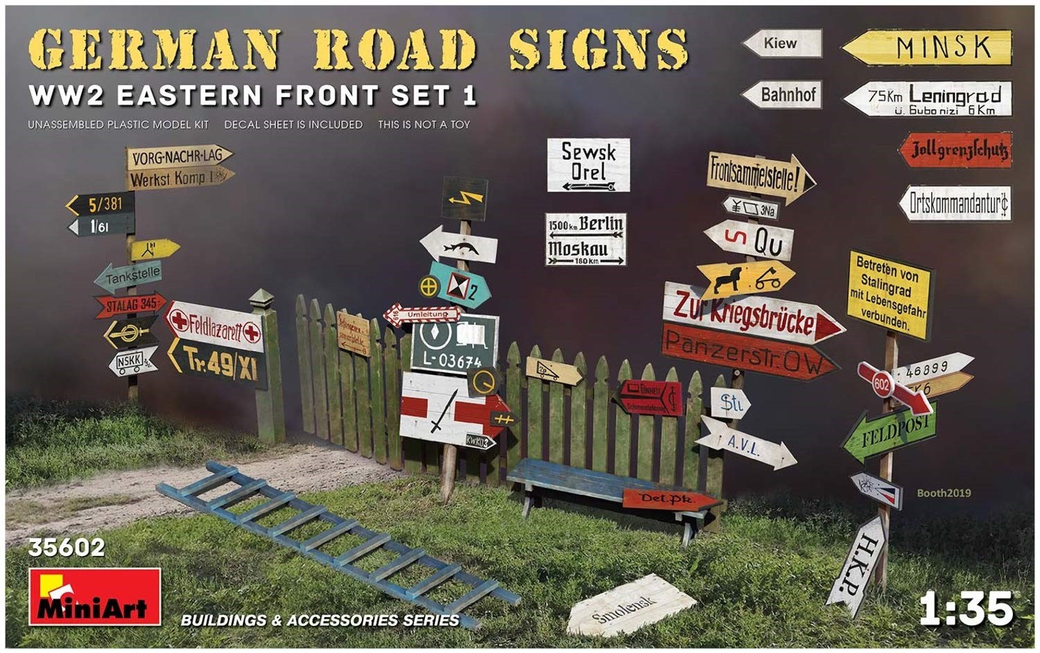 GERMAN ROAD SIGNS WW2 EASTERN FRONT SET 1 1/35 | Passe-Temps 3000