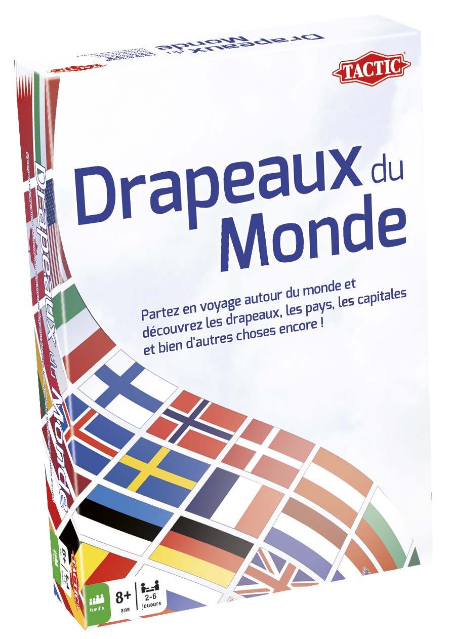 TACTIC - JEU DRAPEAUX DU MONDE - VERSION FRANÇAISE | Passe-Temps 3000