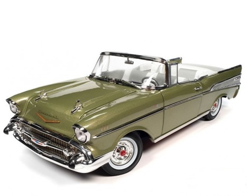 Chevrolet Bel Air cabriolet 1957 en vert laurier mét | Passe-Temps 3000