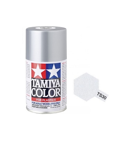 Tamiya Spray Can TS-30 Gloss Silver Leaf | Passe-Temps 3000