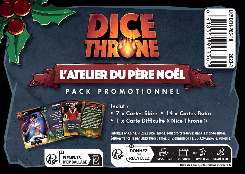 Dice throne: Père-Noël vs Krampus - ext atelier du P | Passe-Temps 3000