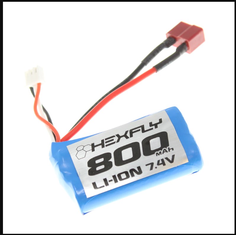 BATTERY PACK, TYPE 14500 (LI-ION 7.4V, 800MAH), T-PL | Passe-Temps 3000